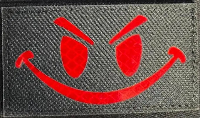 Red Reflective Smile - Patch | Tactical Stubby Coolers