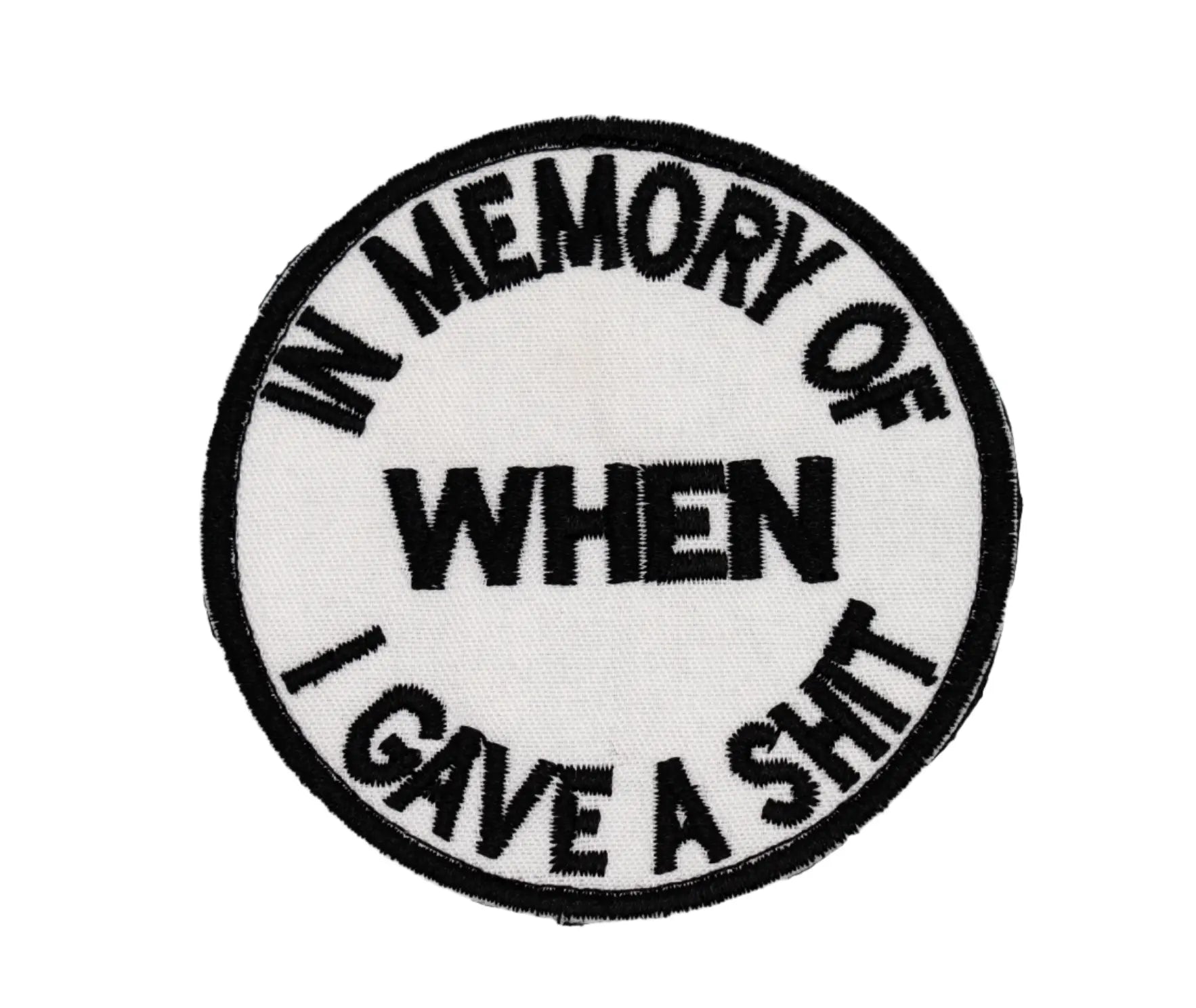 "In Memory of When I Gave a Sh*t" Patch | Tactical Stubby Coolers