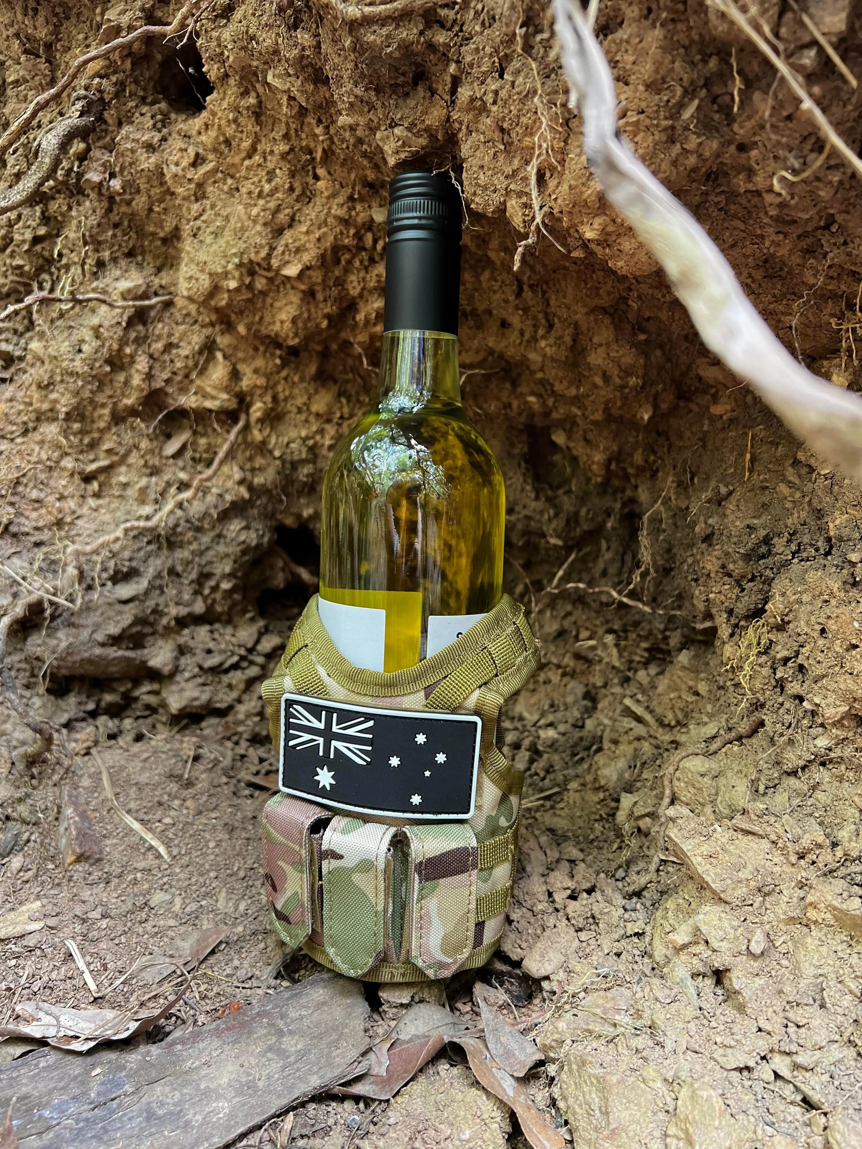 Camo vest cooler and Black Glow in the dark Australian Flag (PVC ...