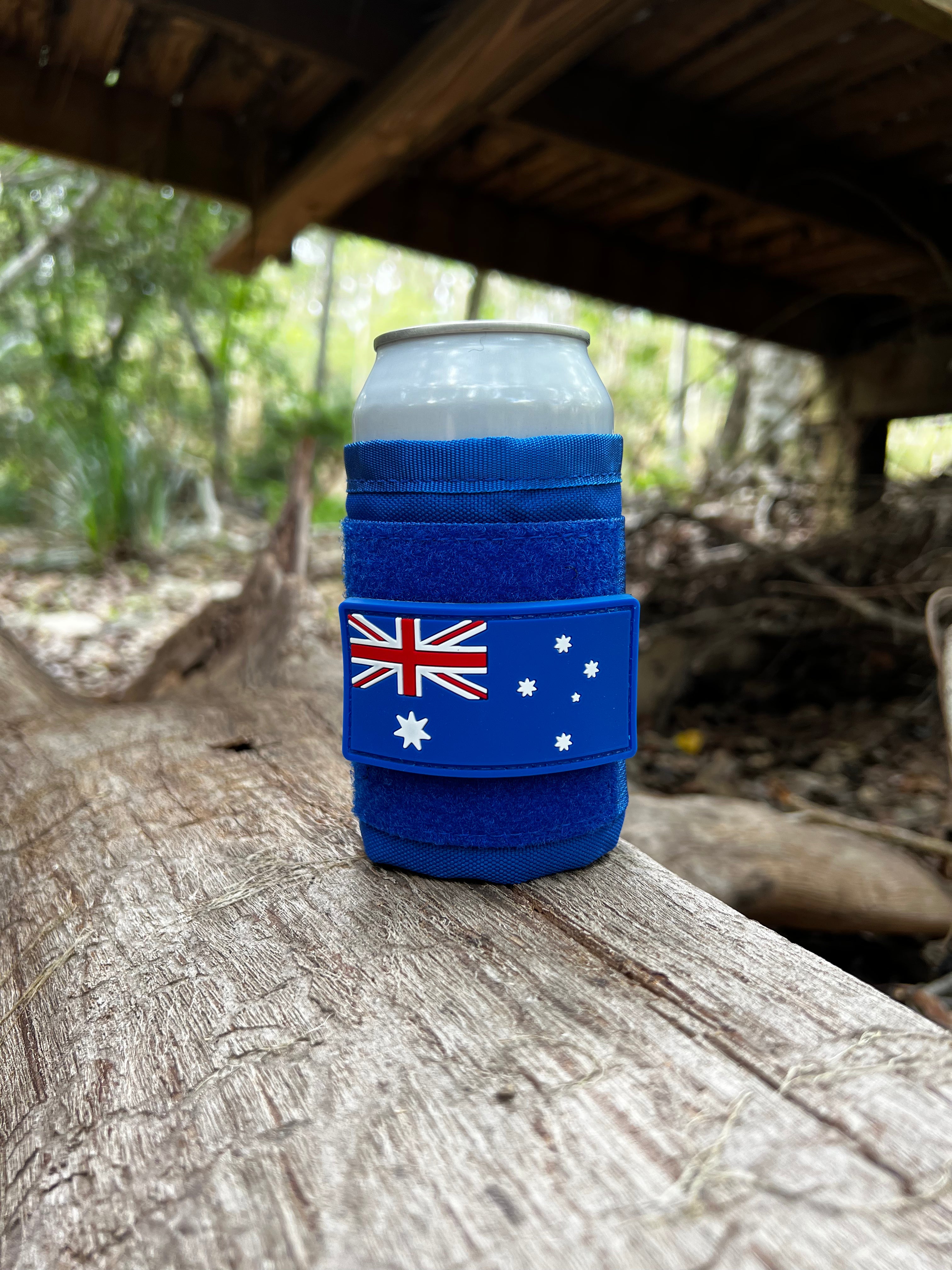 Australia cooler and Australian Flag (PVC) - Tactical Tinnie Combo | Tactical Stubby Coolers